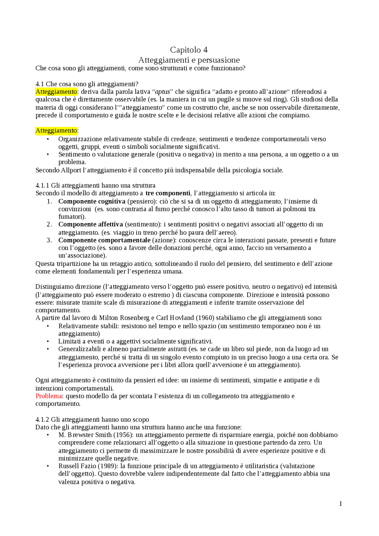 Psicologia Sociale Teorie E Applicazioni Capitolo 4 Docsity