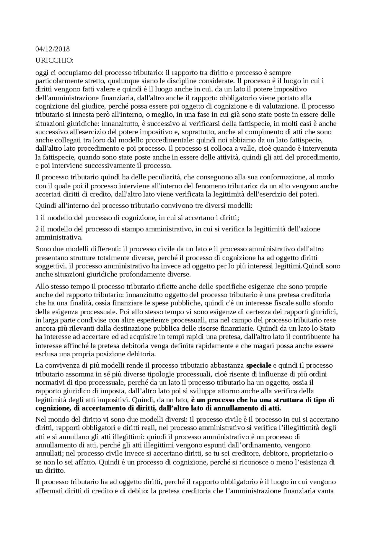 LEZIONI DIRITTO TRIBUTARIO - Docsity
