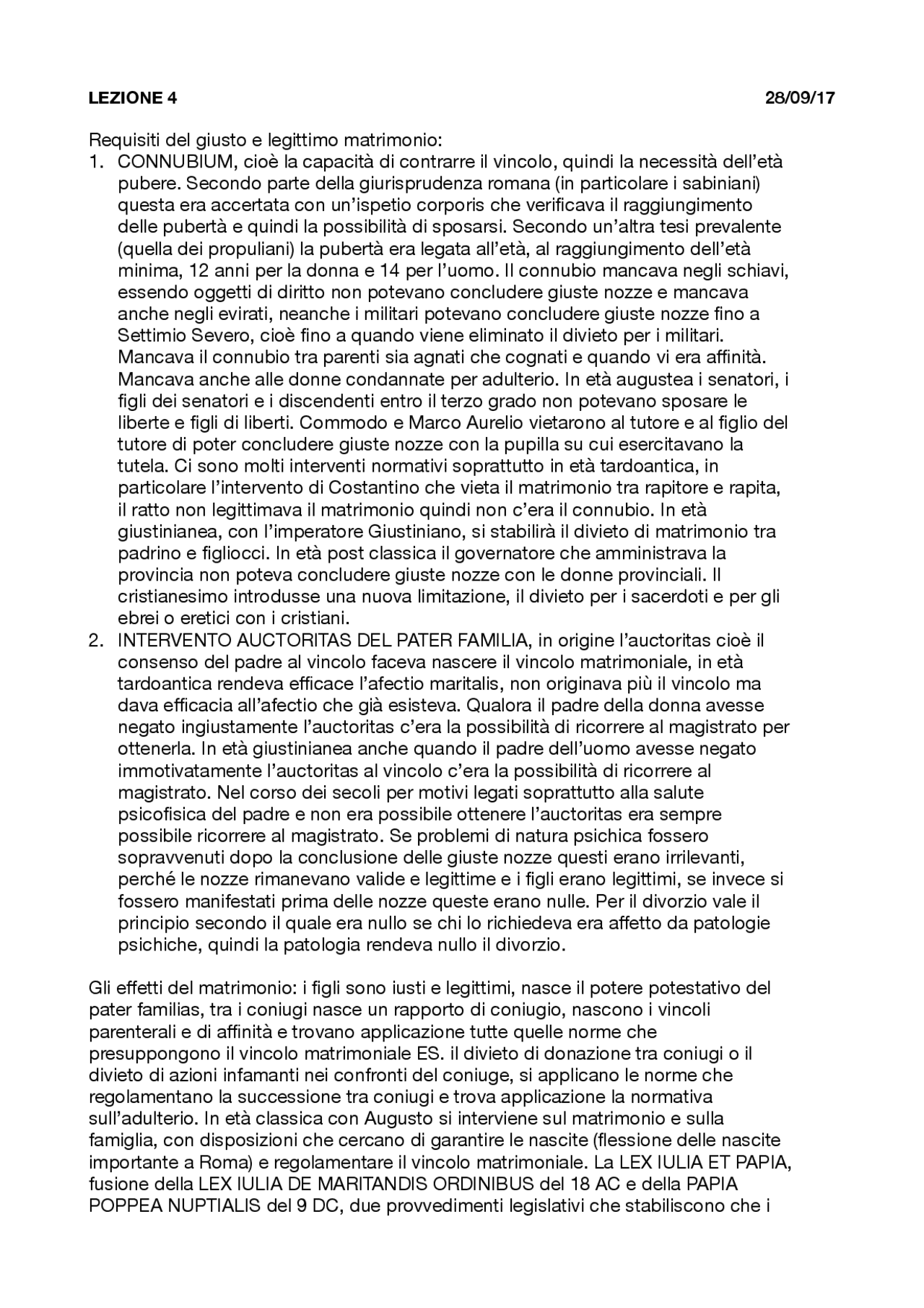 Lezione 4 Di Diritto Romano Docsity
