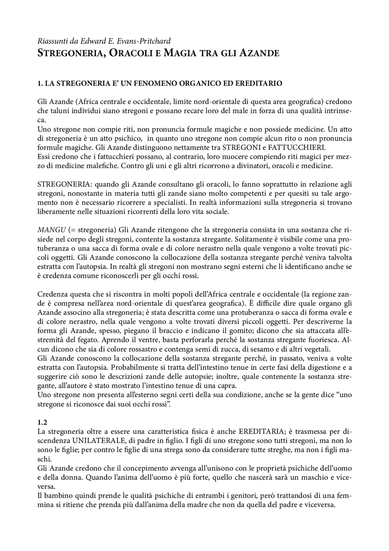 Edward E. Evans-Pritchard – Stregoneria, Oracoli e Magia tra gli Azande ...