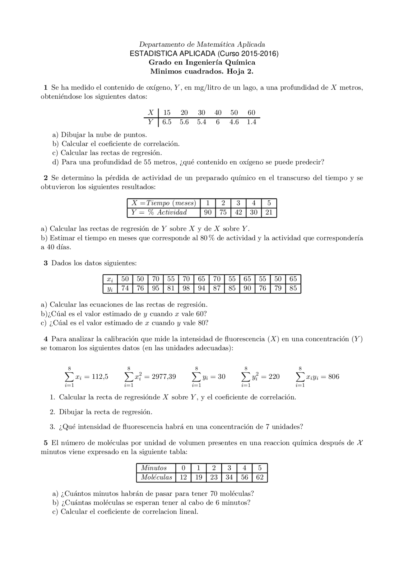 Ejercicios Estadistica Docsity