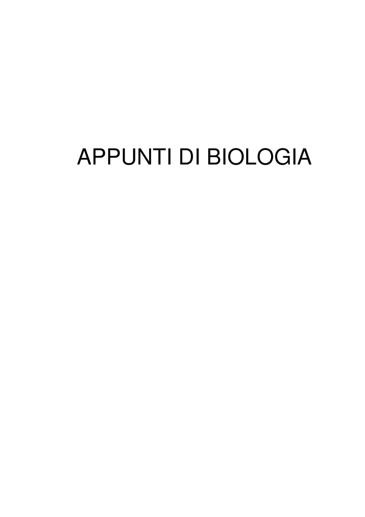 Appunti Di Biologia Completi Per Acquisire I Concetti Fondamentali