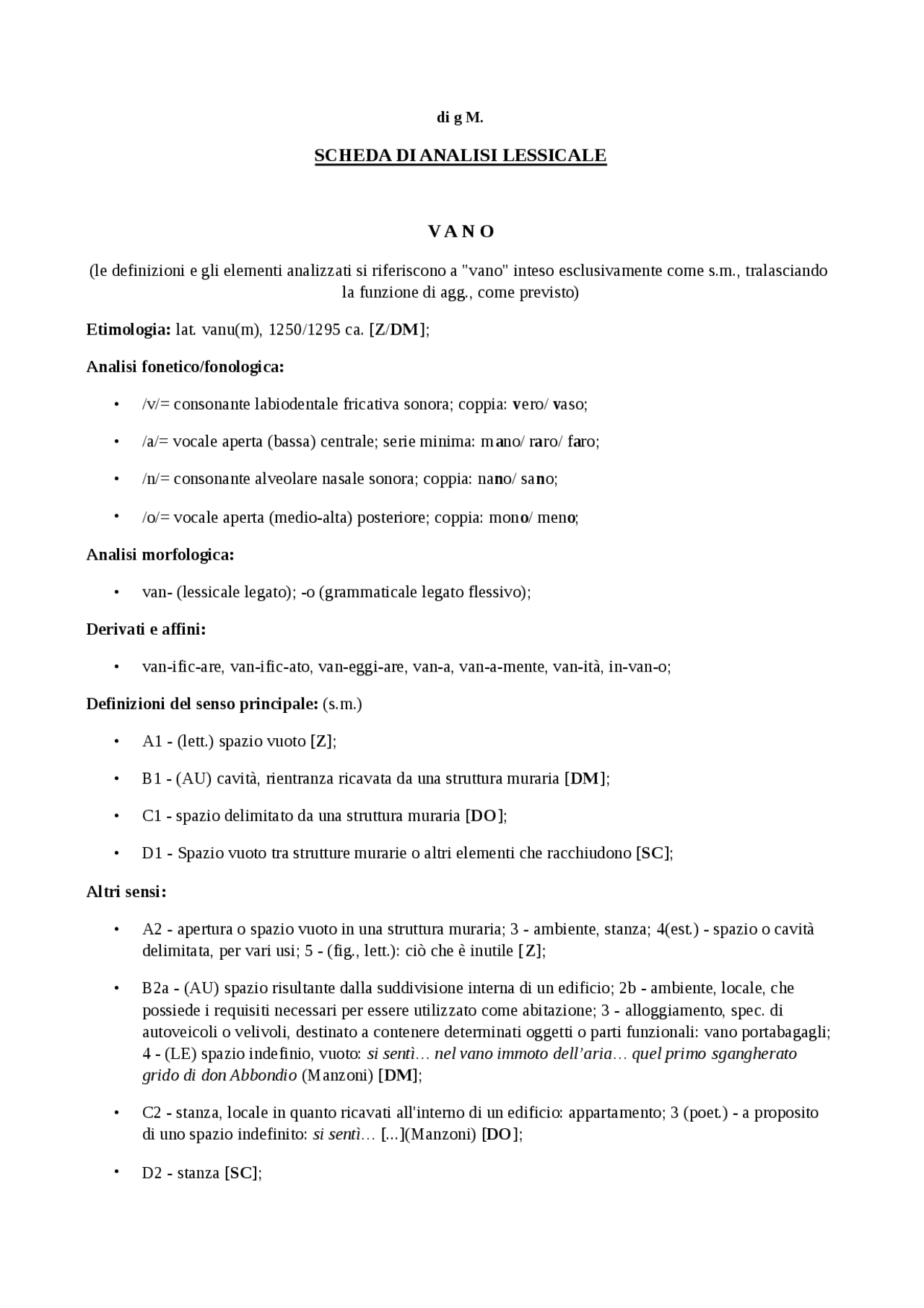 Analisi Lessicale Semiotica Docsity