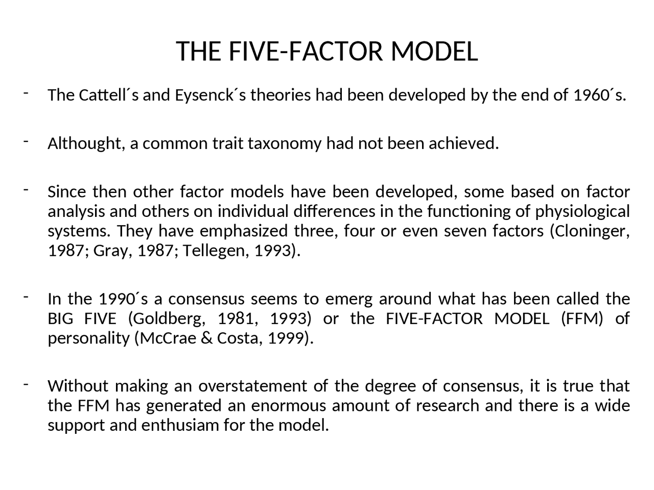 The Five-Factor Model of Personality: Origin, Dimensions, and ...