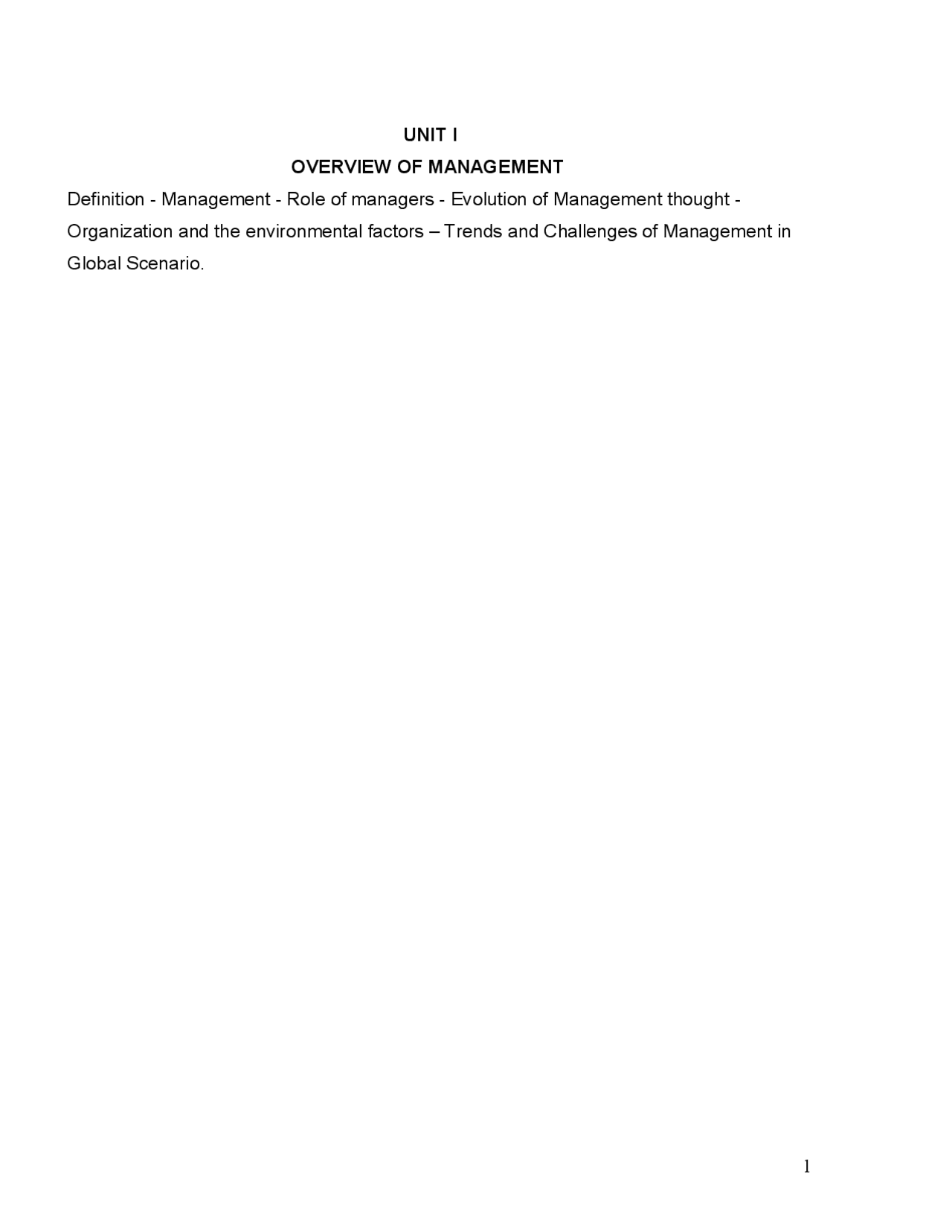 Principles Of Management Topics Lecture Notes Management Fundamentals