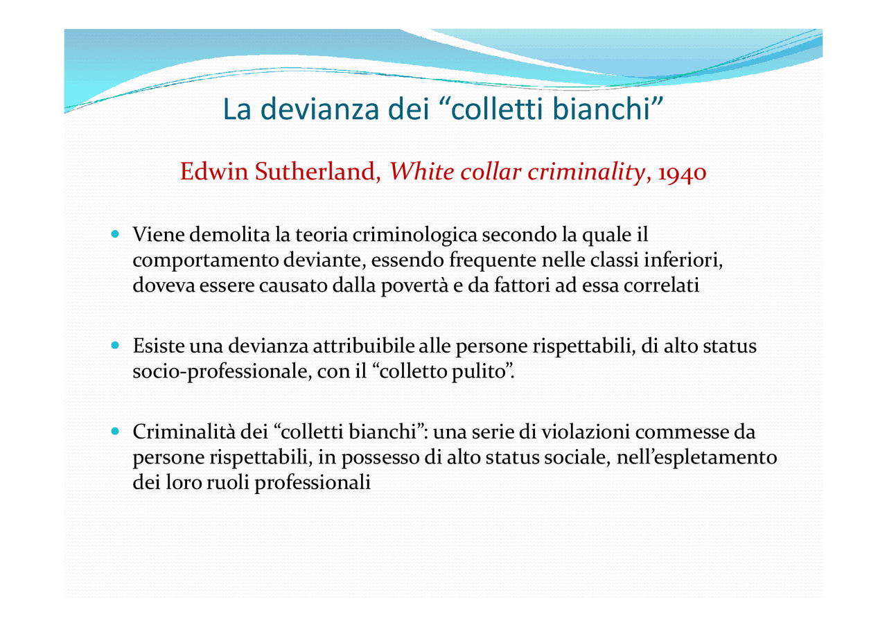 Slide Del Corso Di Sociologia Della Devianza Docsity