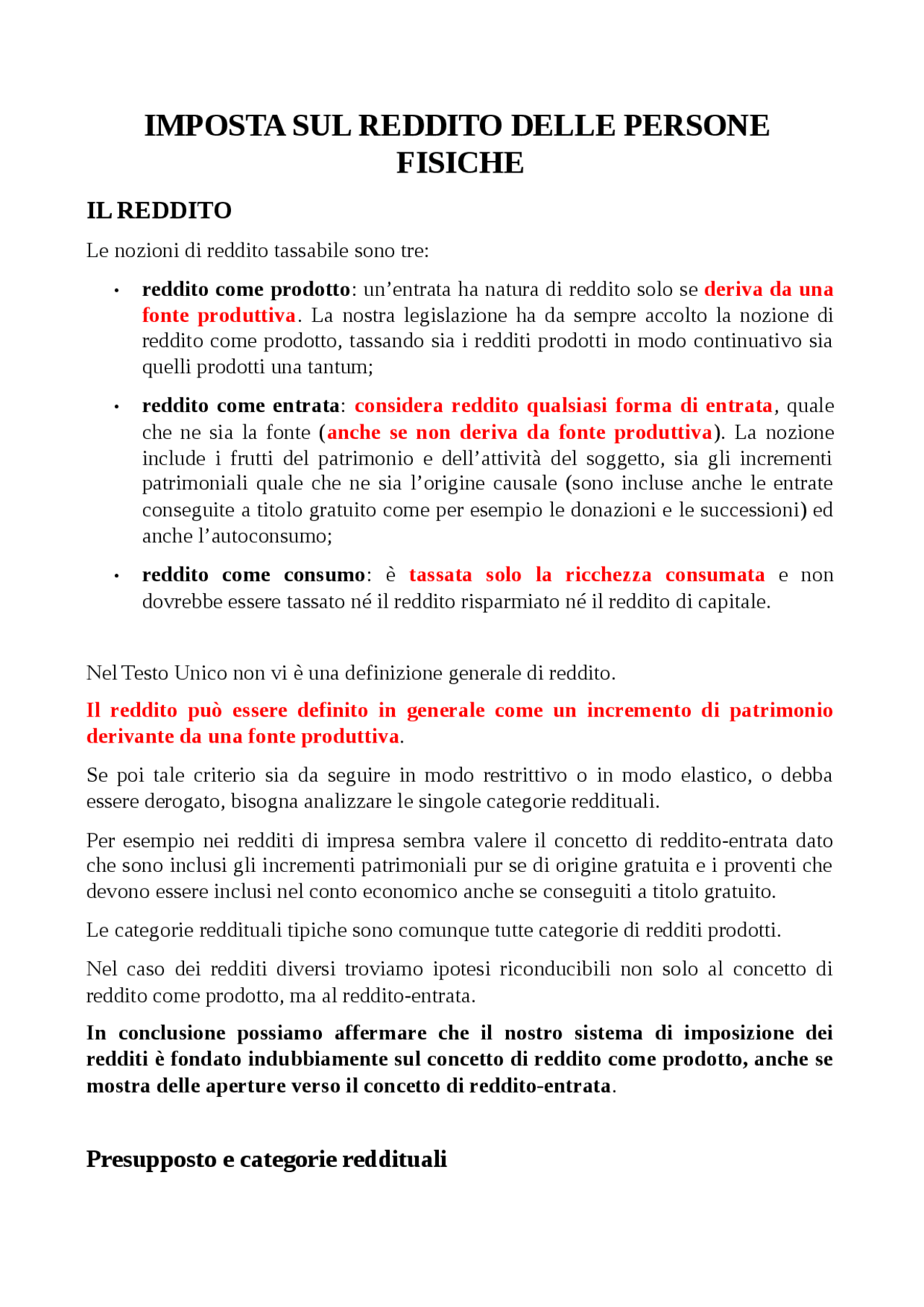 Irpef Diritto Tributario Turchi Docsity