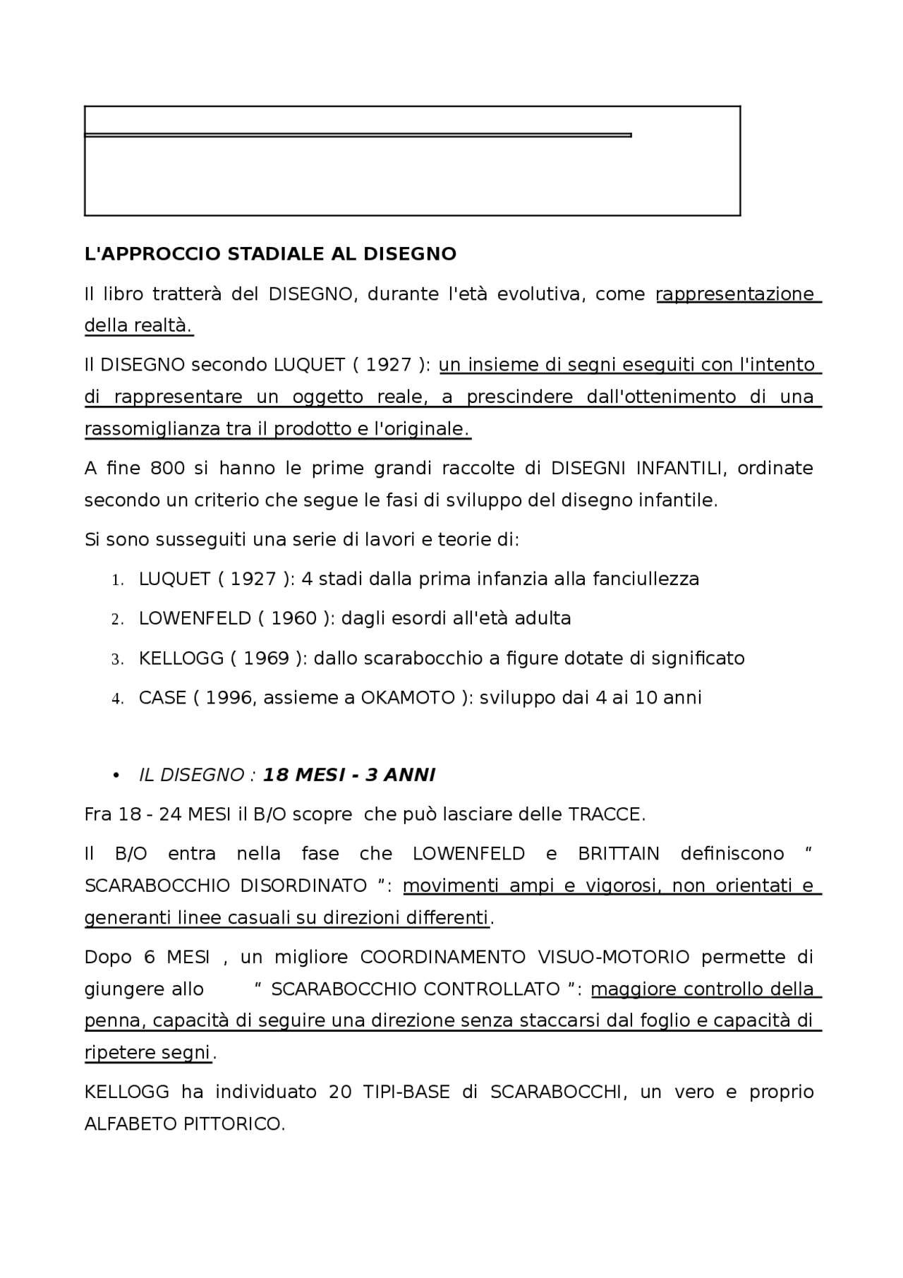 Il Disegno Dei Bambini Docsity