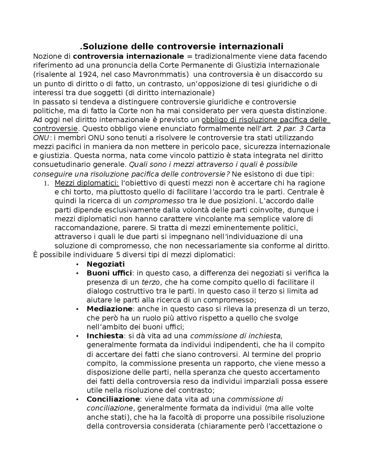 Appunti Diritto Internazionale Santini 2a Parte Docsity