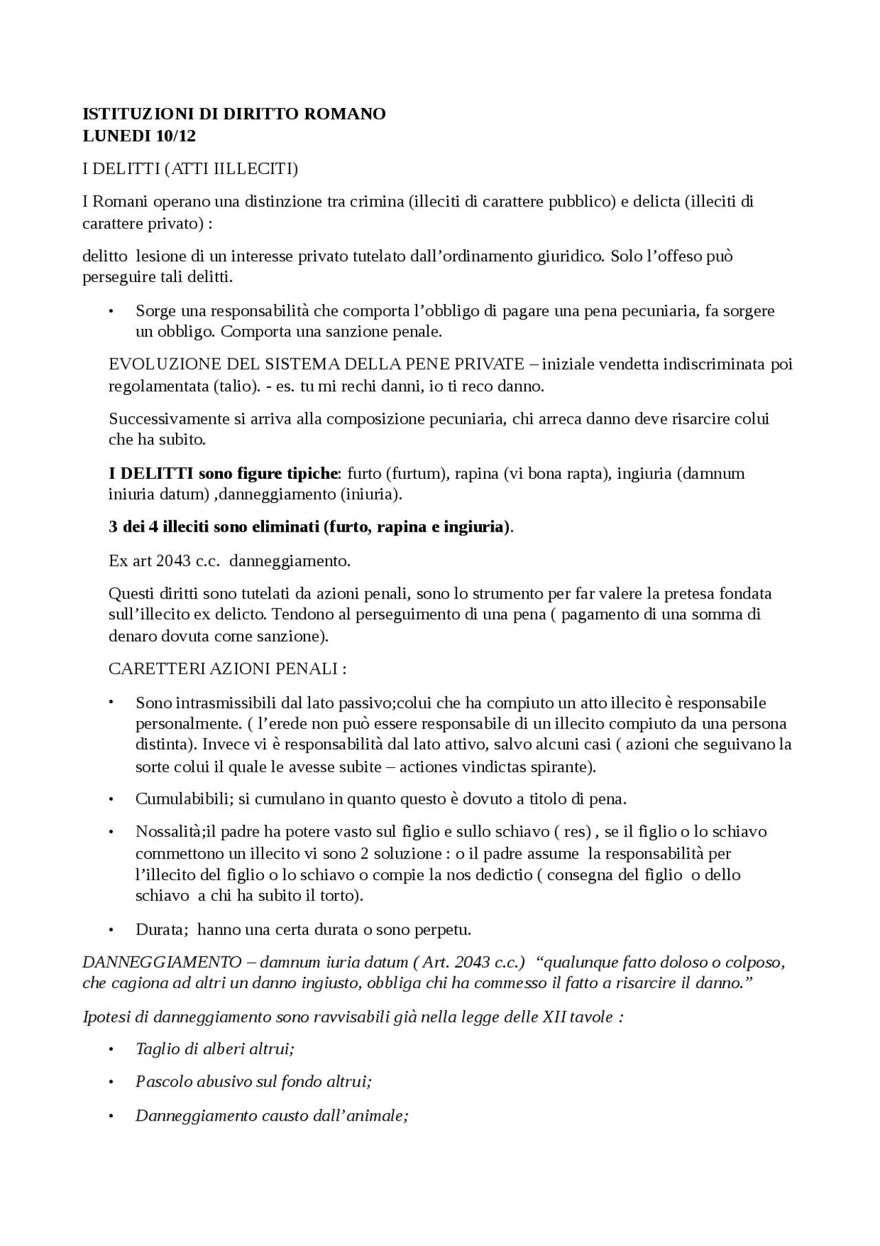 Appunti Diritto Romano Docsity