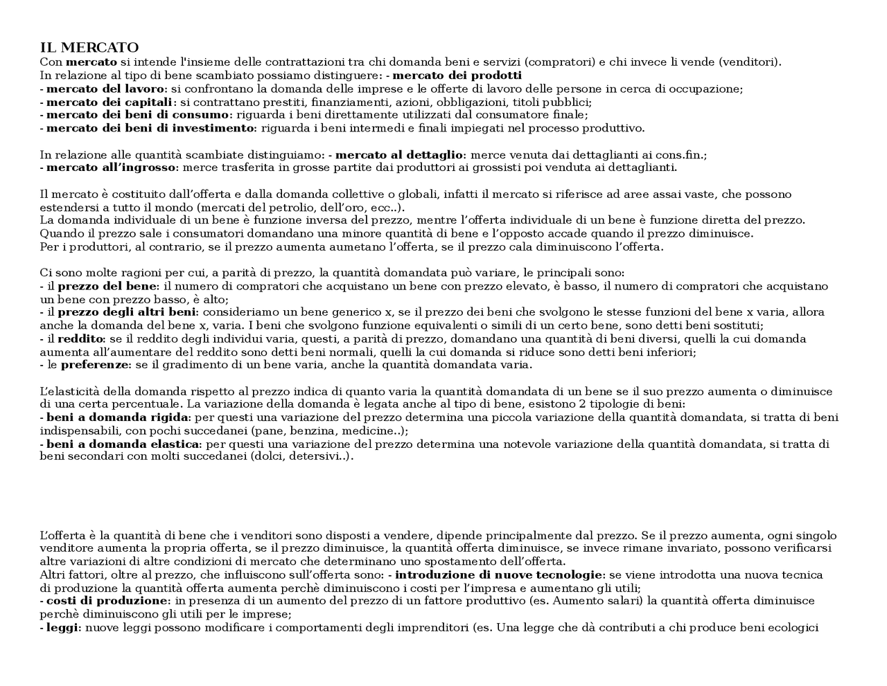 Diritto Mercato E Moneta Docsity