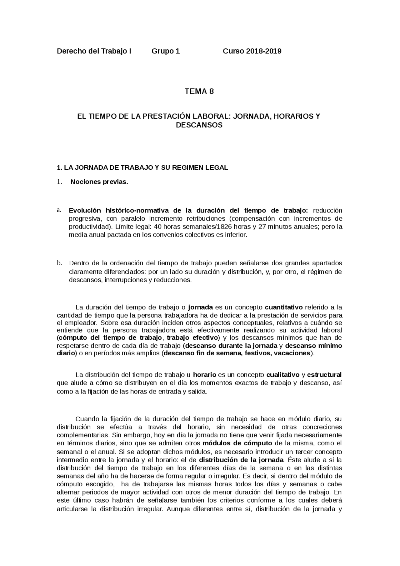 Tema 8 Derecho Del Trabajo Docsity