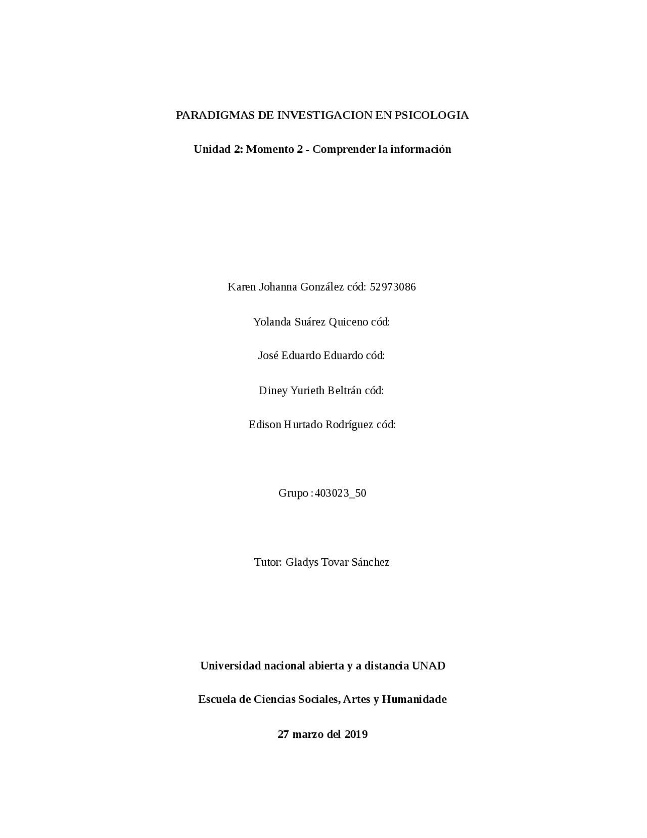 Trabajo de paradigma de investigacion - Docsity