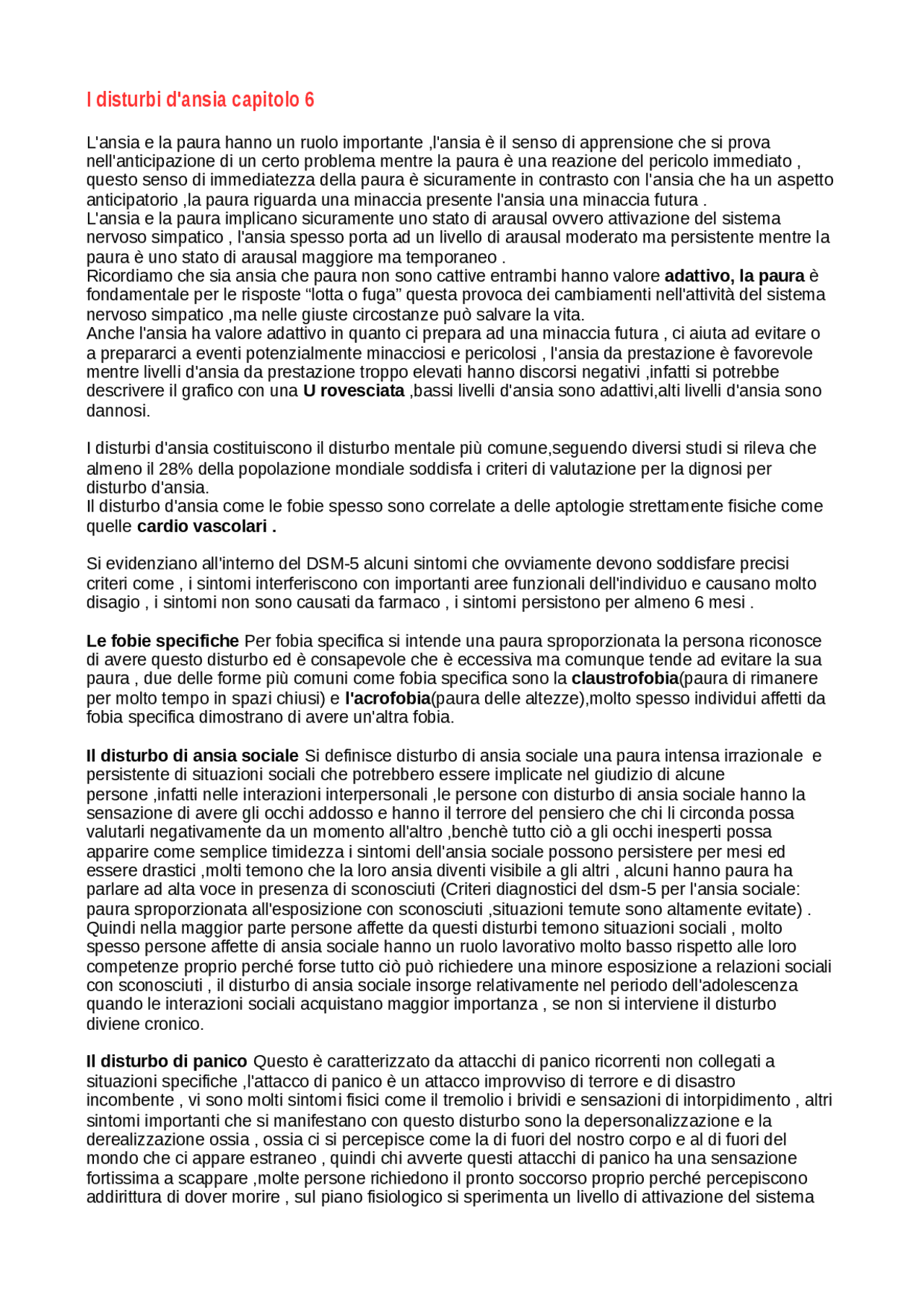 I Disturbi Dansia Dsm Docsity