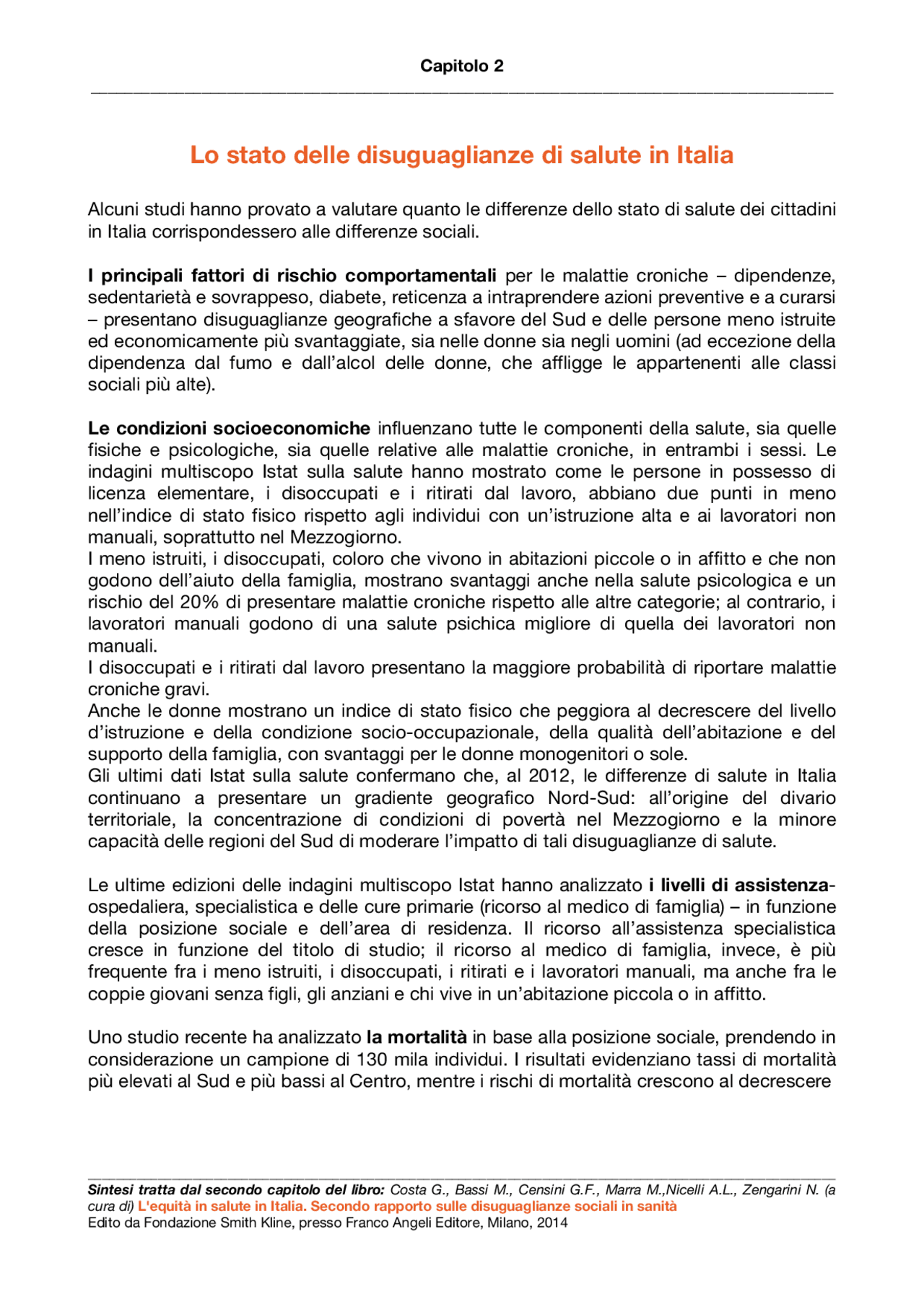 Libro Bianco Della Salute Docsity