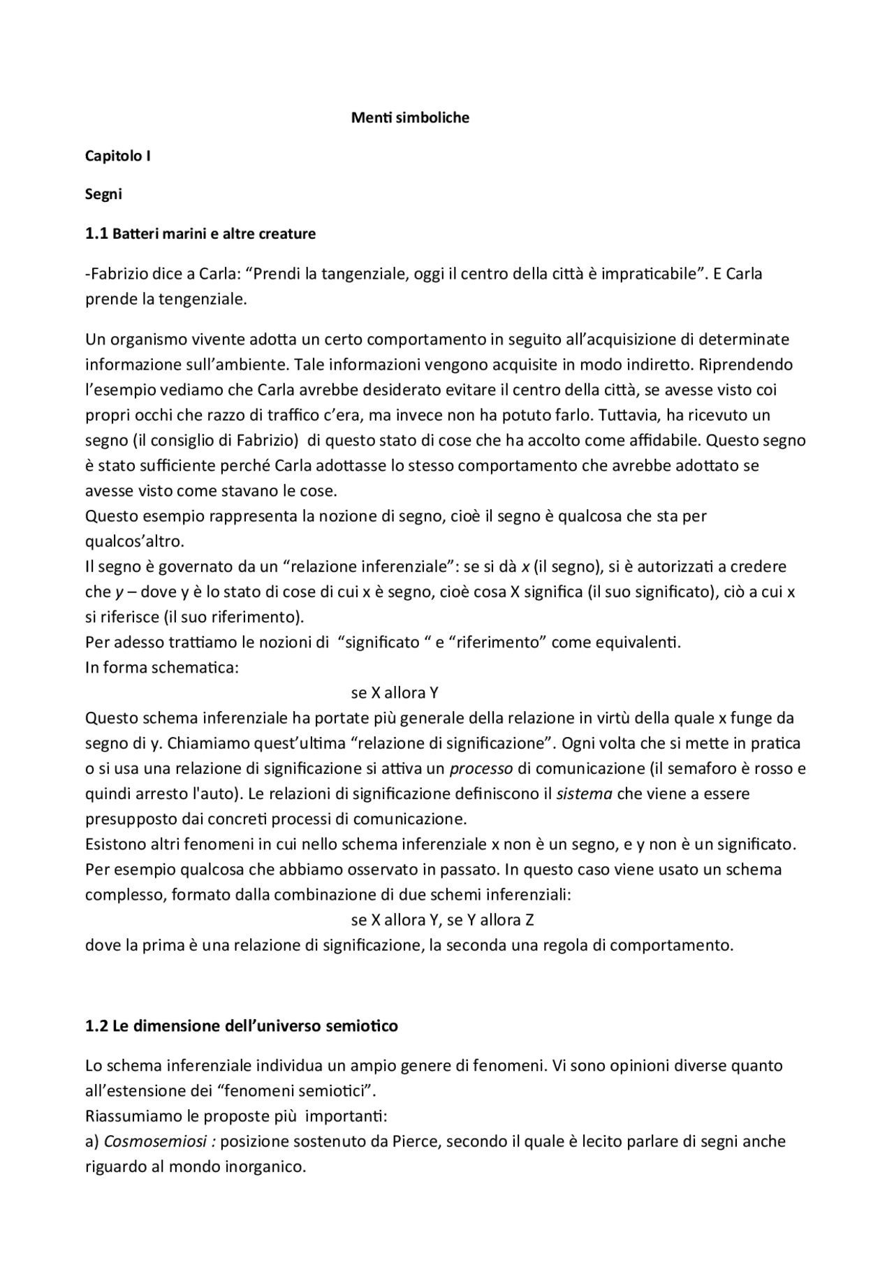 Menti Simboliche Riassunto Docsity