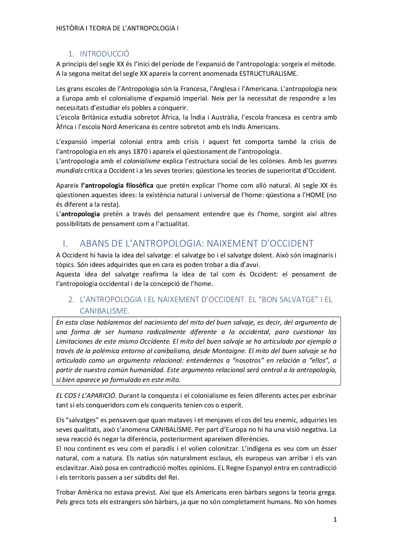 Apunts Història I Teoria I Tema 1 Docsity