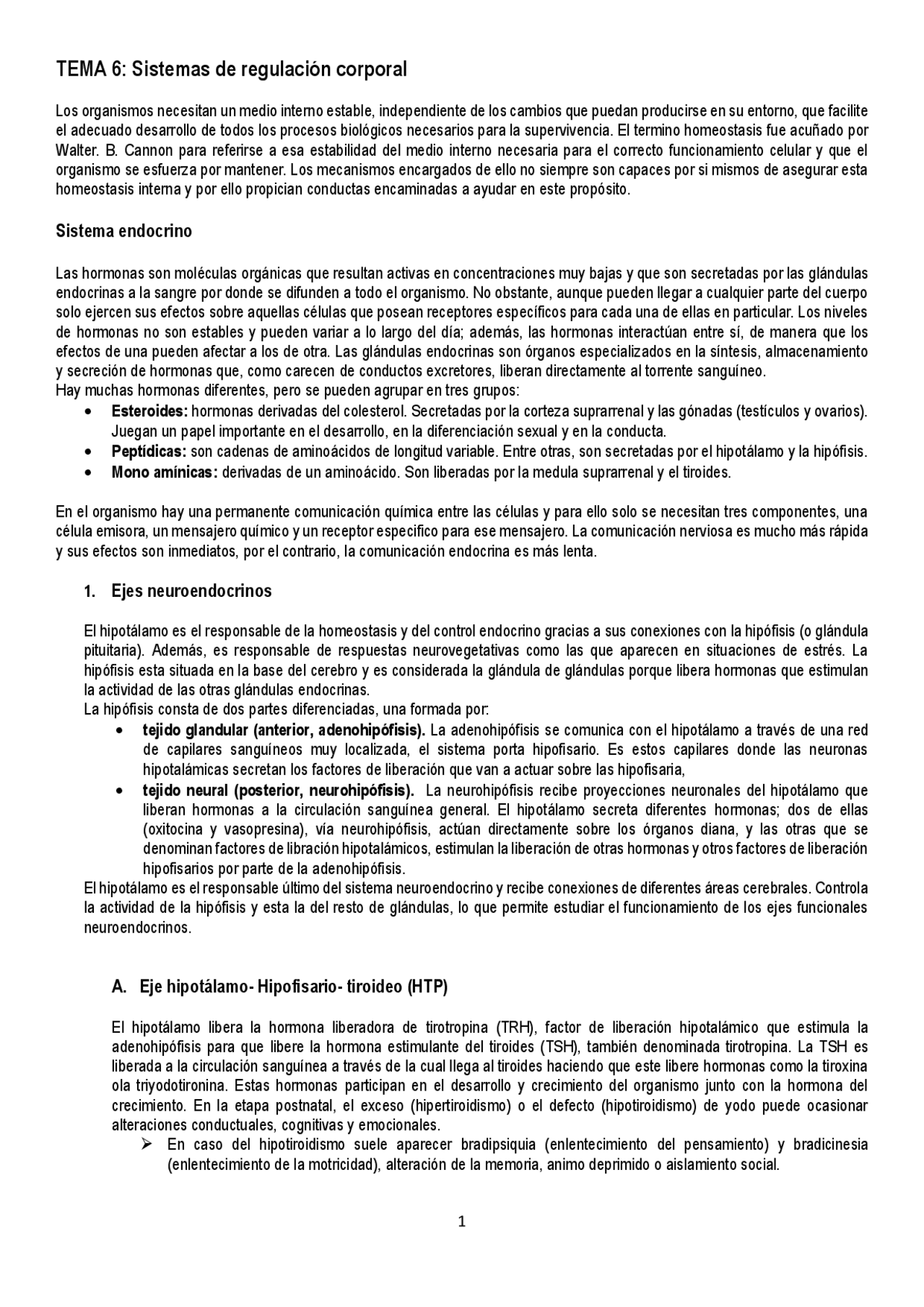 Psicobiología De La Educación Tema 6 Docsity