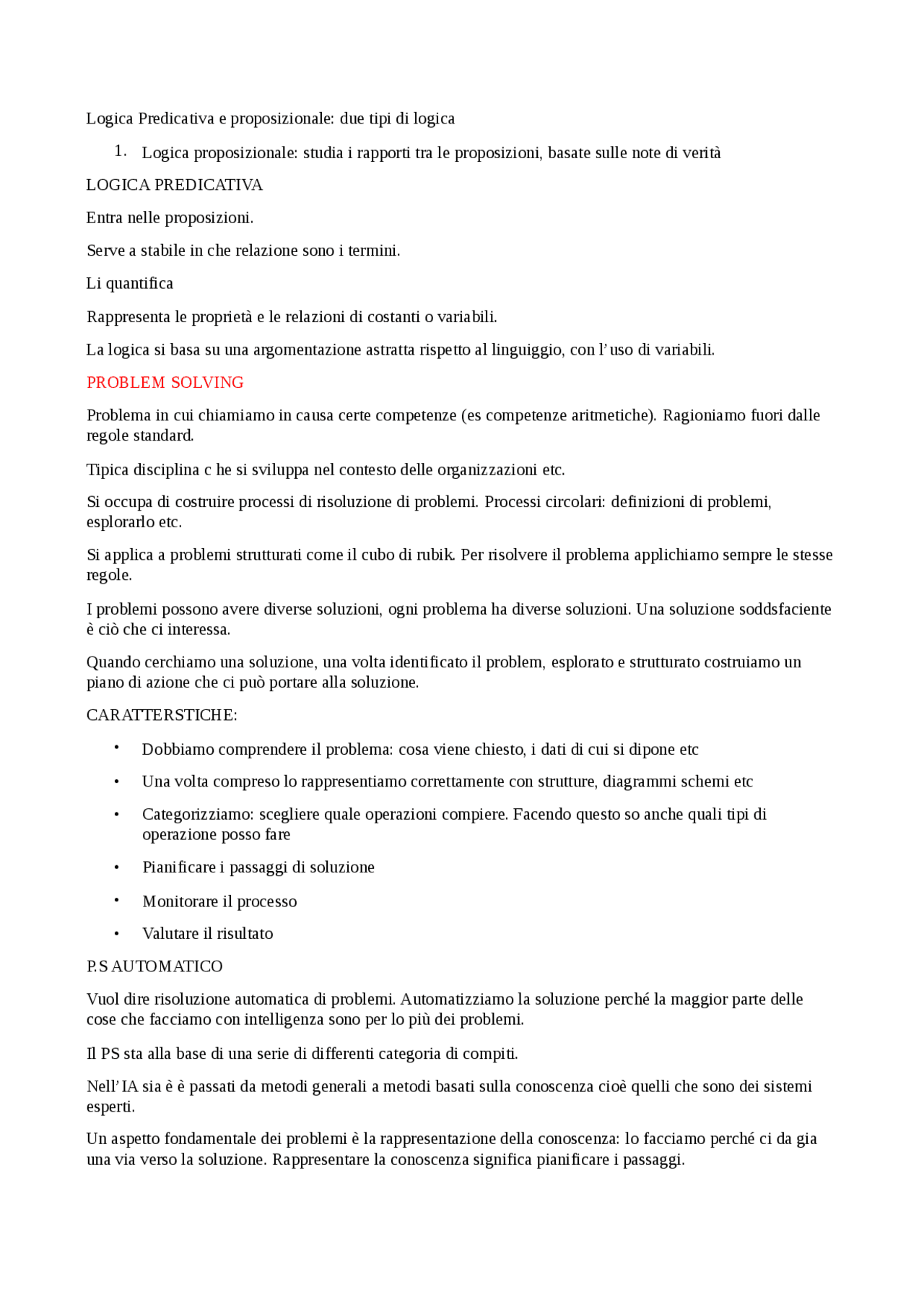 Problem Solving Intelligenza Artificiale E Web Semantico Appunti