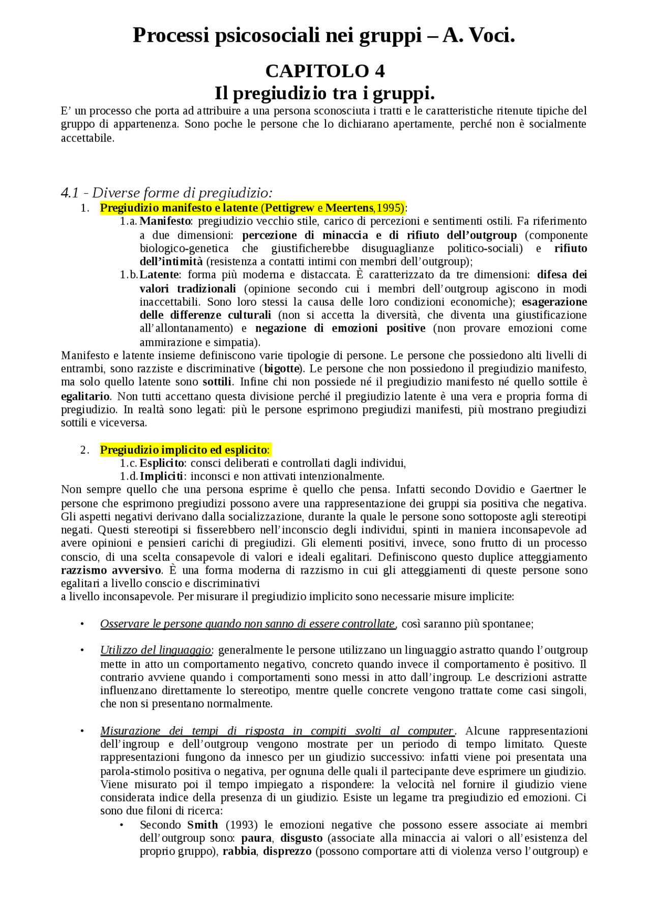 Processi Psicosociali Nei Gruppi Docsity