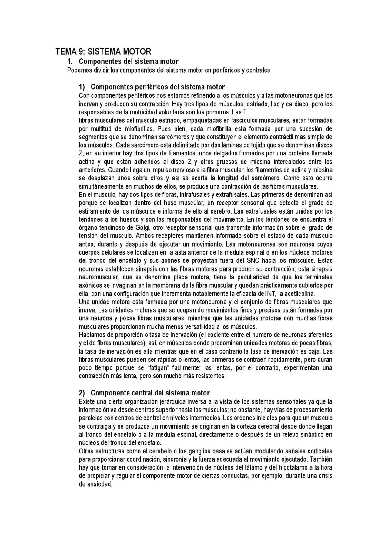 Psicobiología De La Educación Tema 9 Docsity