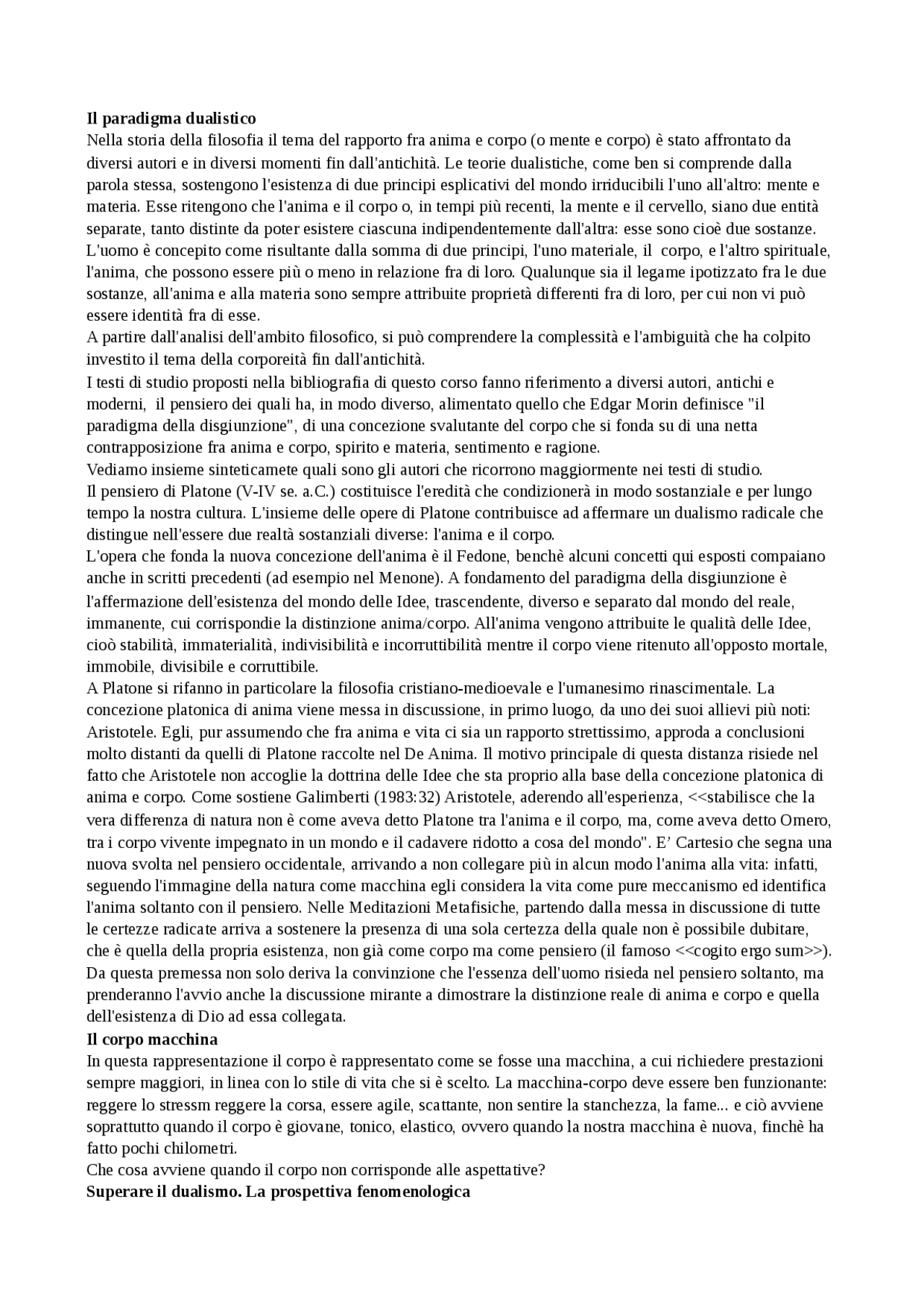 Educazione Alla Corporeità E Metodologie Del Gioco Docsity
