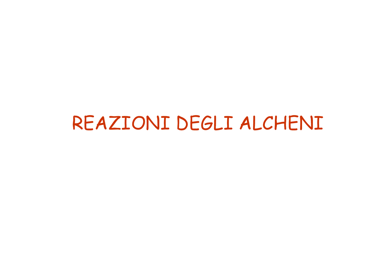 Lezione Sugli Alcheni Docsity