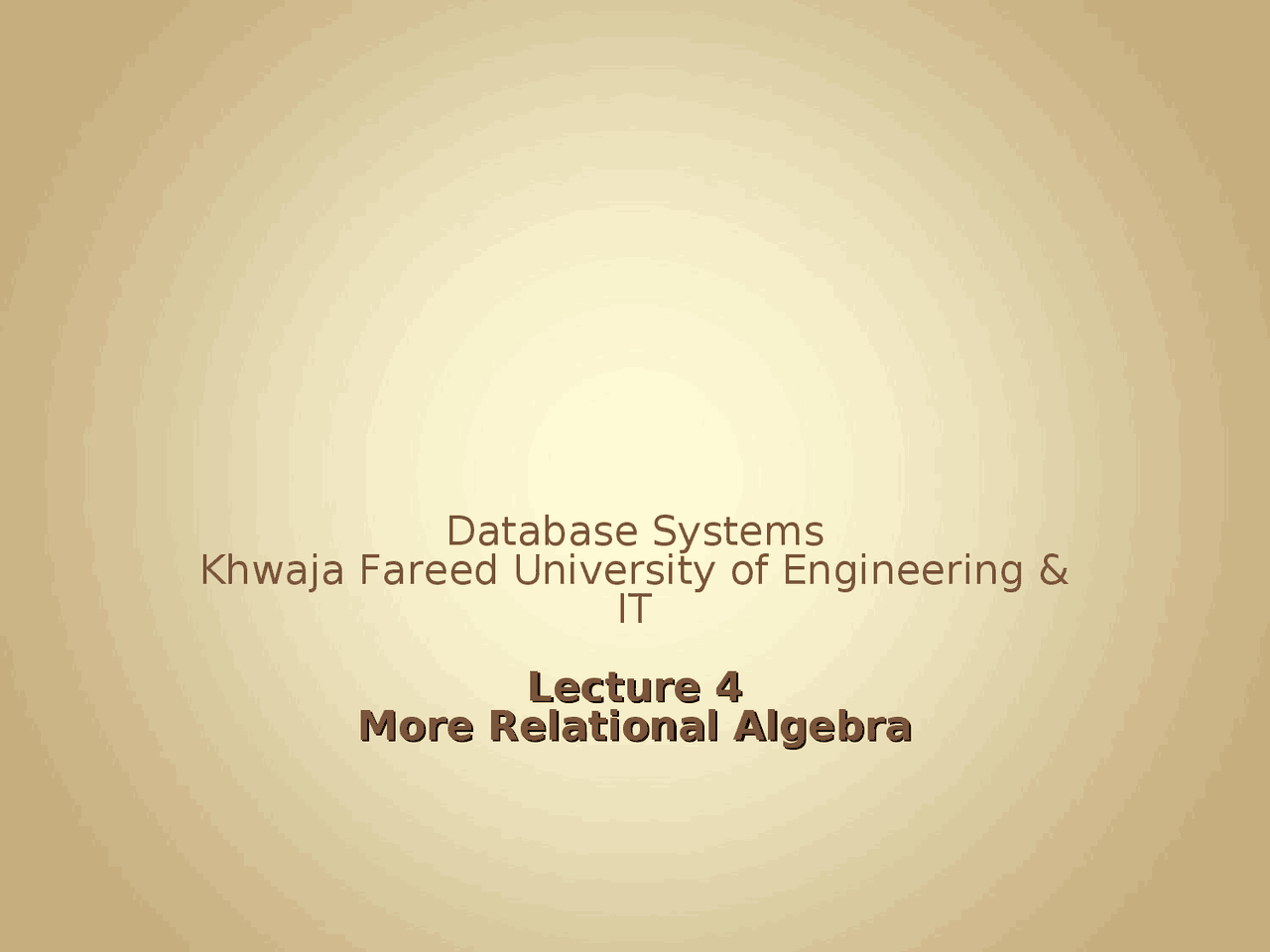 Database Lecture 04 Slides Ppt Format Docsity