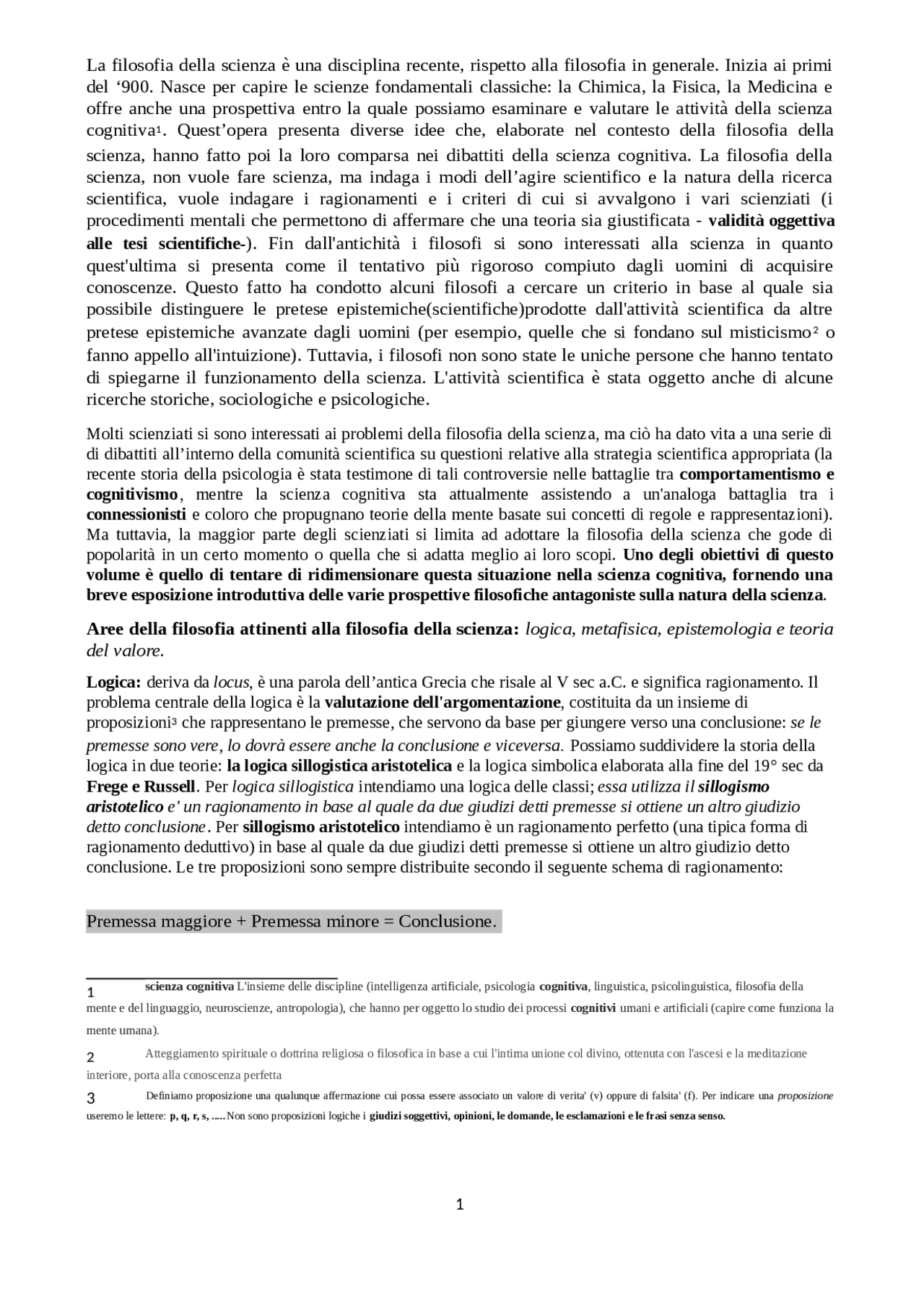 Riassunto Esame Di Filosofia Delle Scienze Cognitive Dispense Di