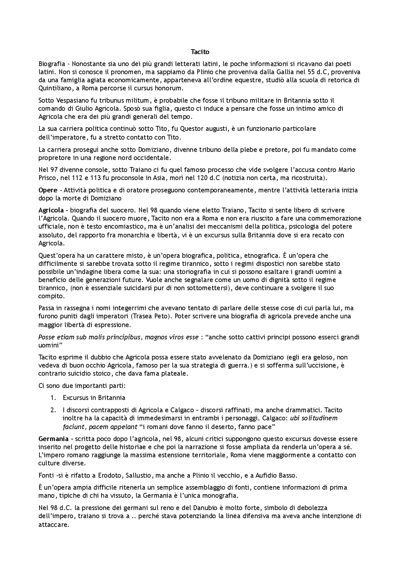 Publio Cornelio Tacito Docsity