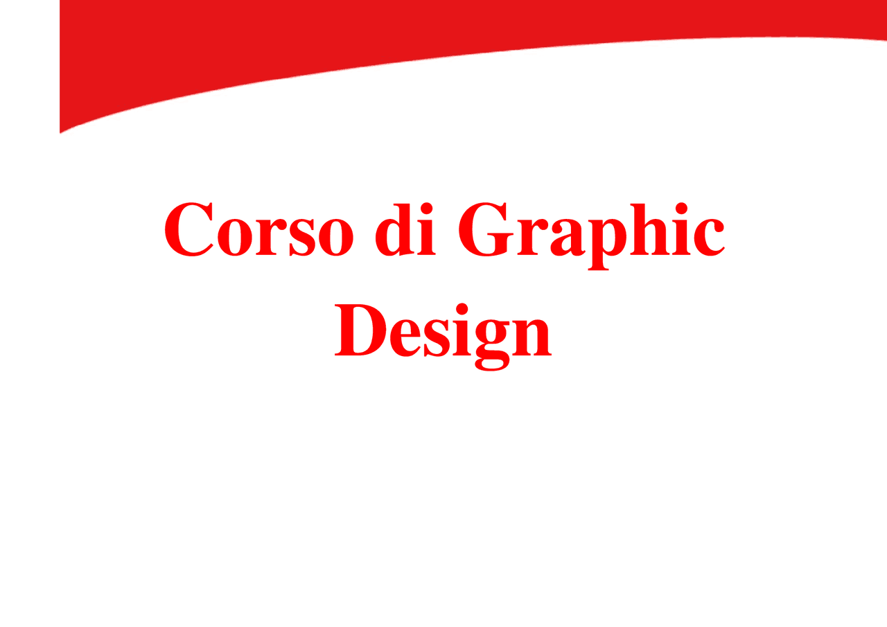 Corso Graphic Design Docsity
