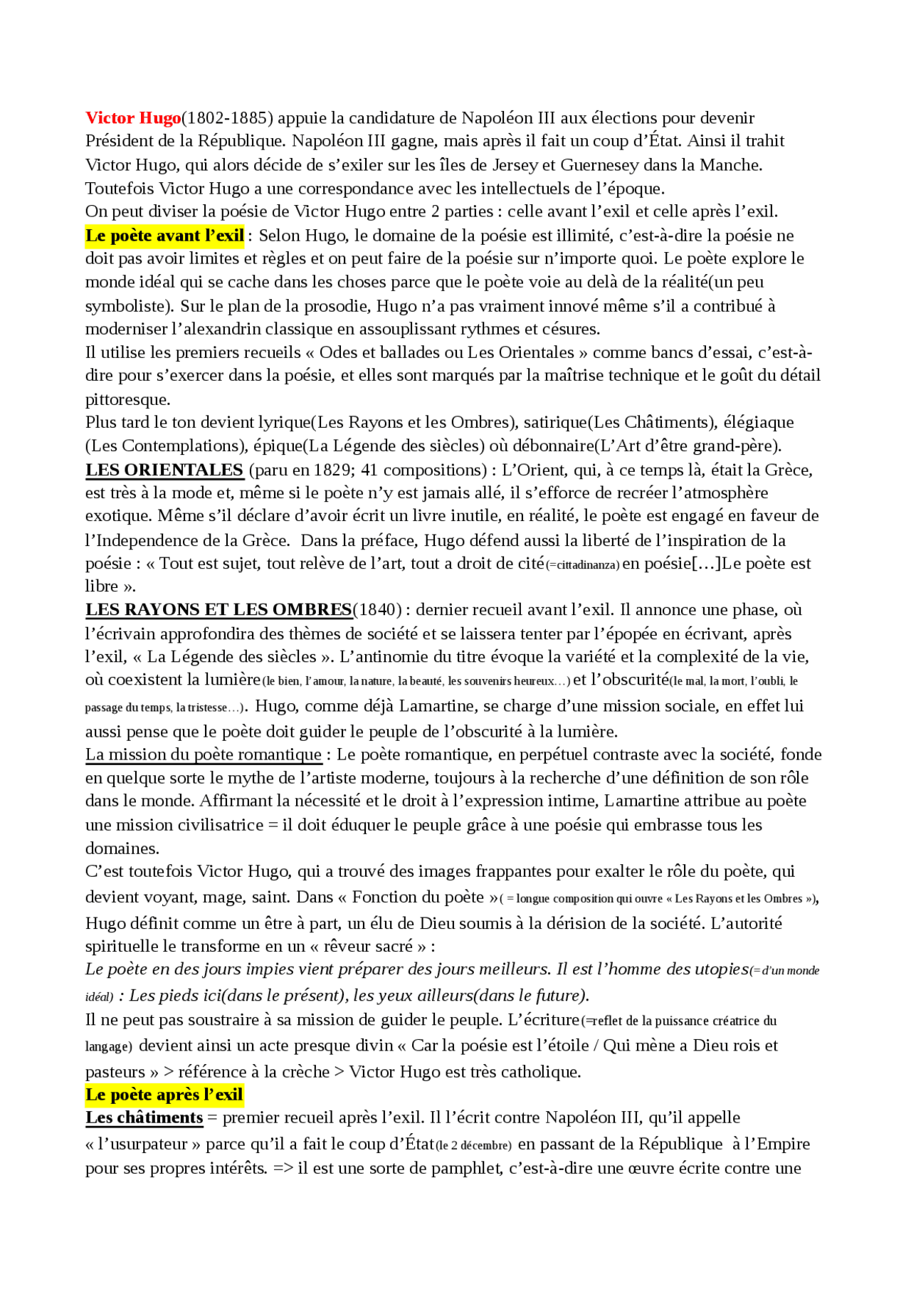 Victor Hugo Riassunti Docsity