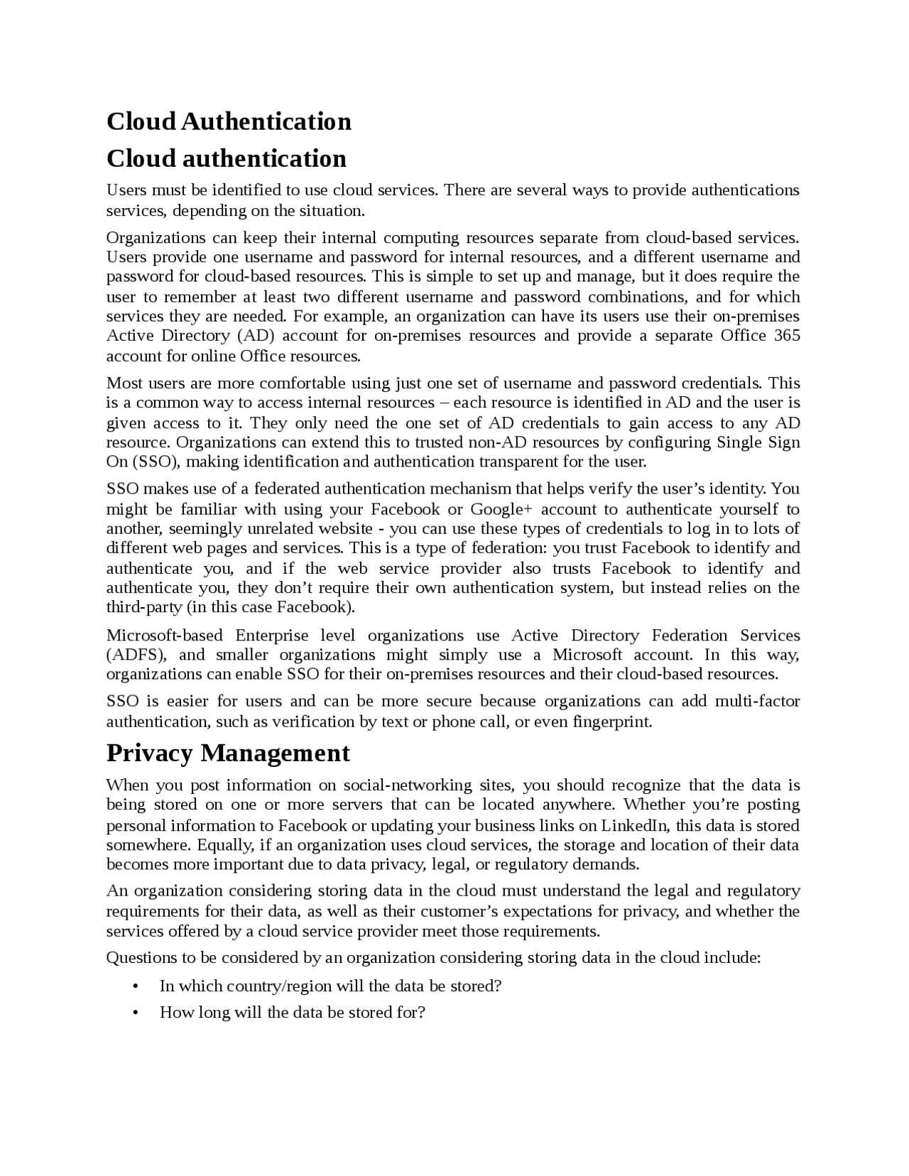 Cloud Computing Lecture Notes Docsity
