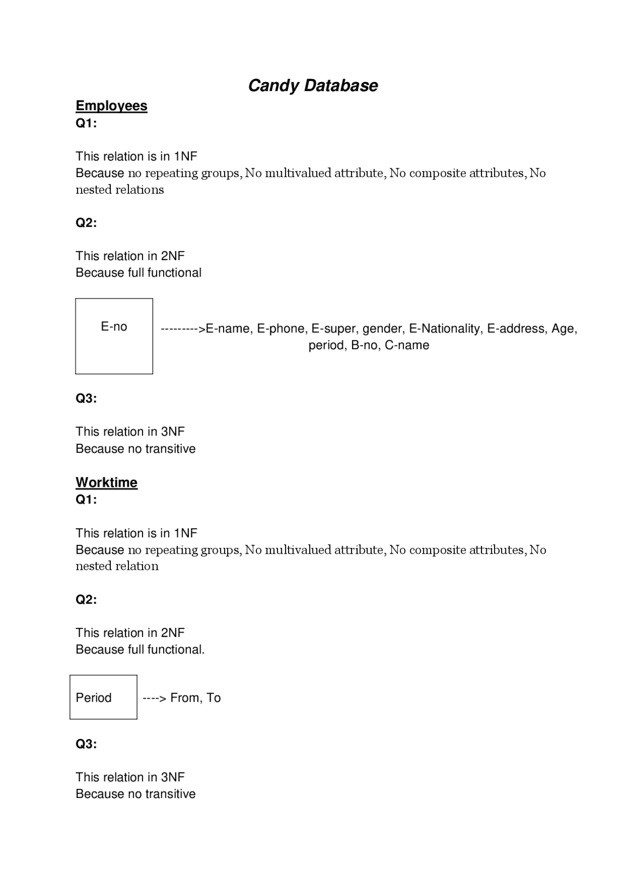 Normalization For Tables Docsity