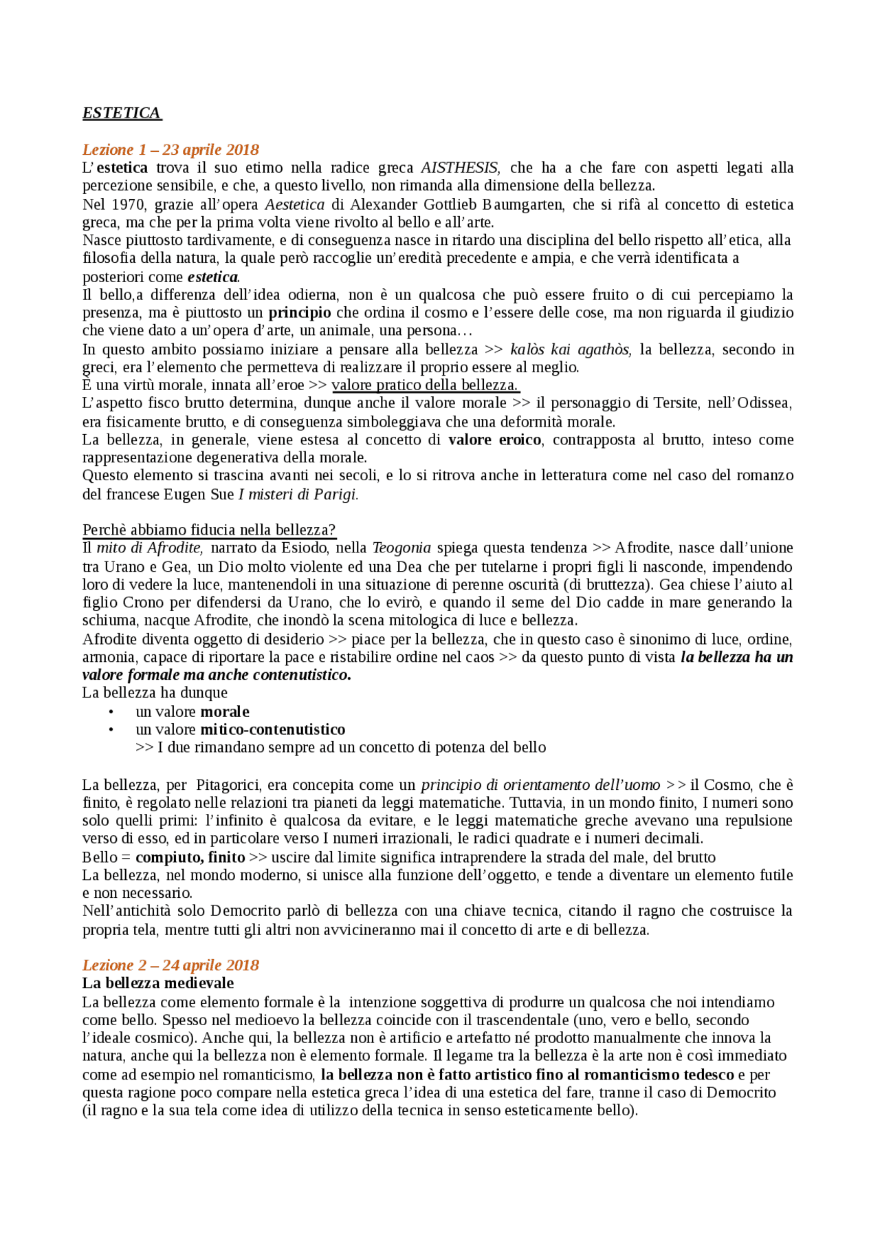 Appunti Di Filosofia Docsity