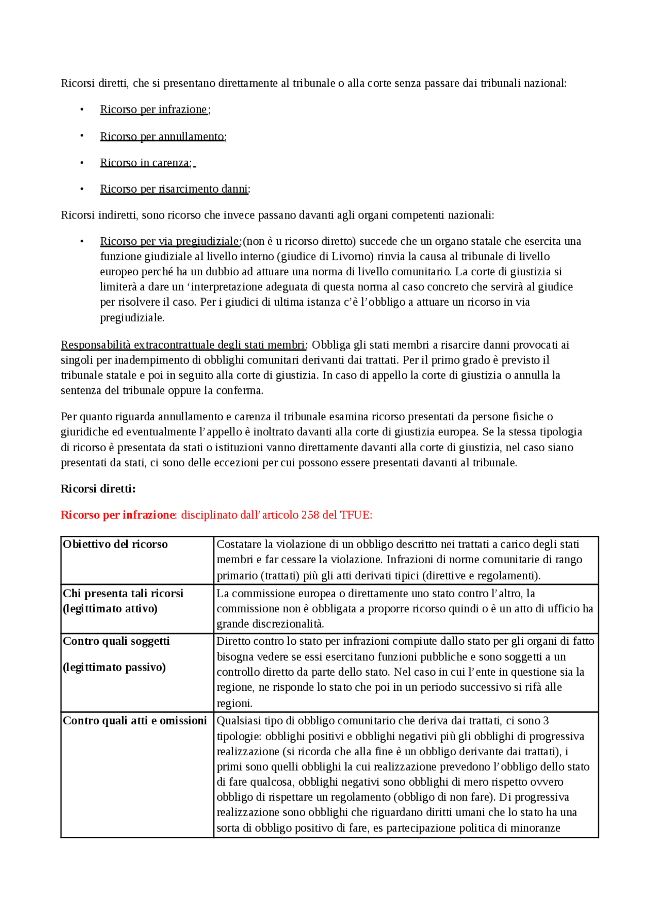 Ricorsi Diritto Dellue Docsity