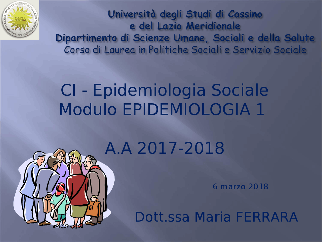 Slide Definizione Epidemiologia Docsity