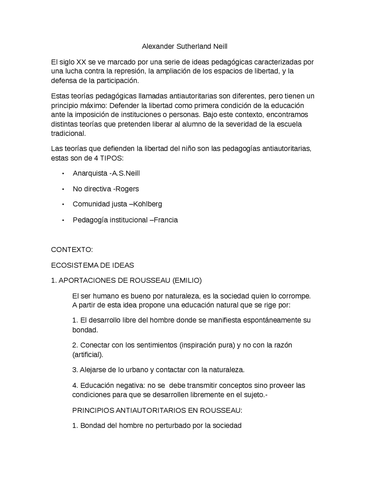 Biografia Alexander Neill | Apuntes de Artes escénicas | Docsity