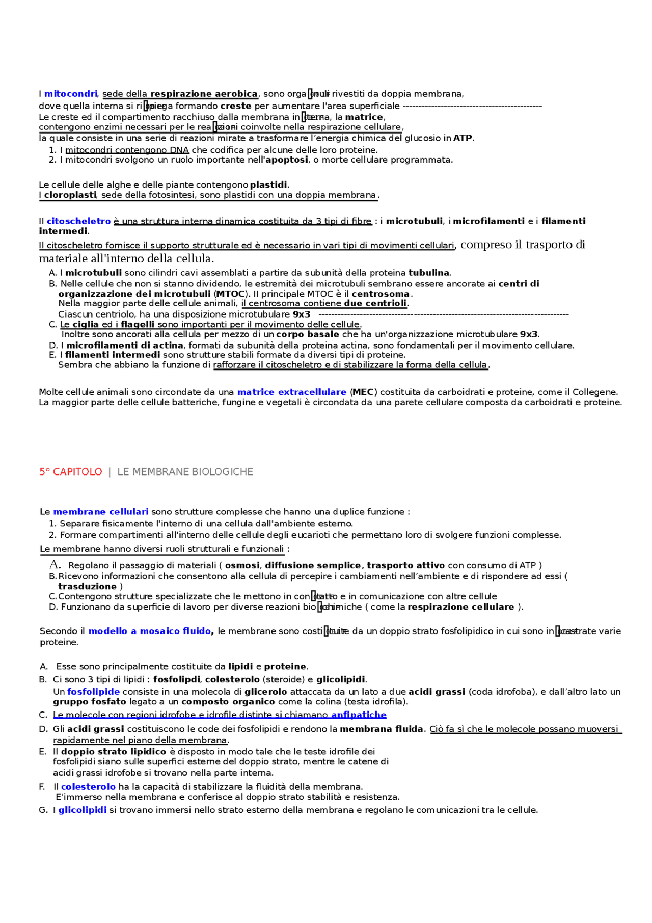 Appunti Di Biologia Docsity