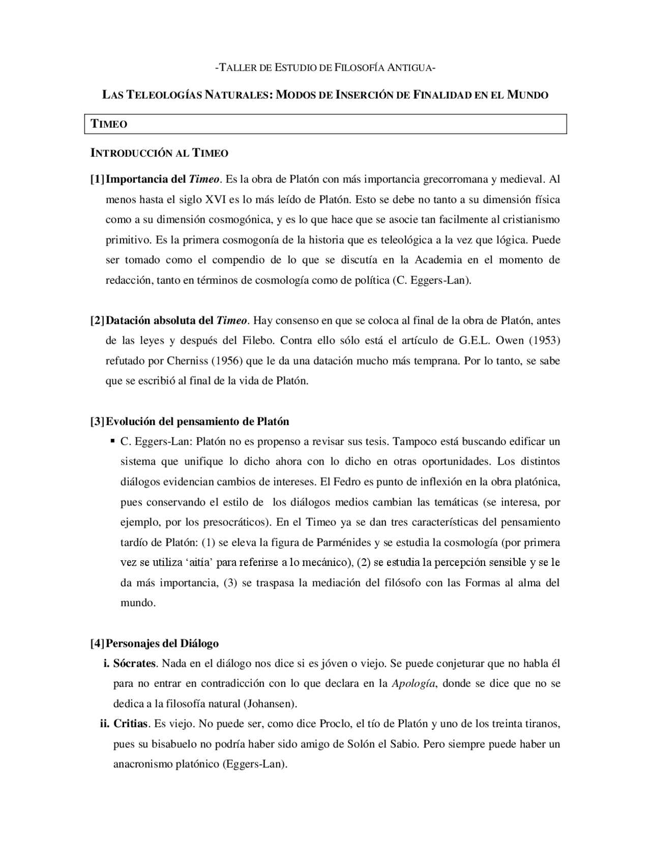 Resumen: Timeo, de Platón - Docsity