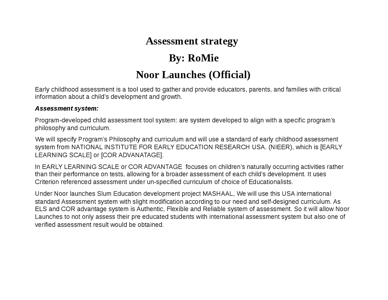 Early childhood assessment | Study Guides, Projects, Research Education ...