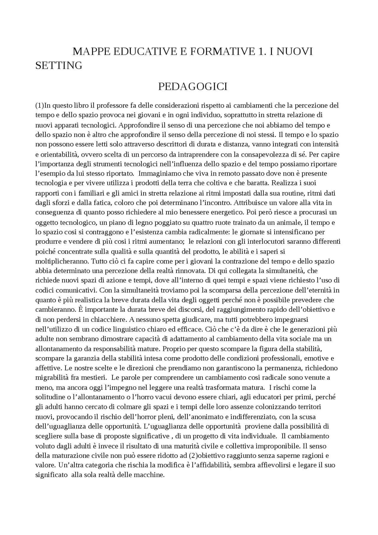 Mappe Educative E Formative Pedagogia Docsity