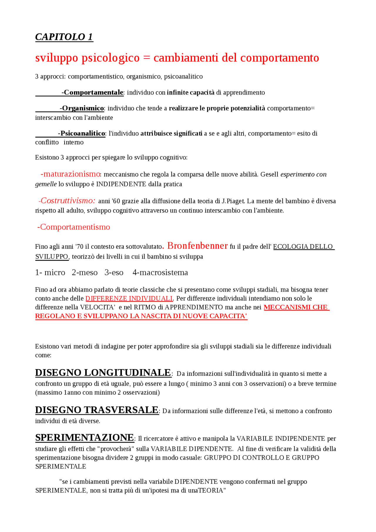 Psicologia Dello Sviluppo Camaioni E Di Blasi Docsity