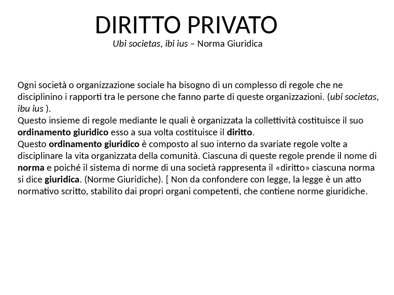 DIRITTO PRIVATO power point - Docsity