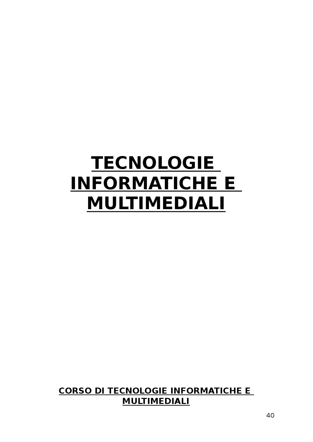Tecnologie Informatiche Docsity