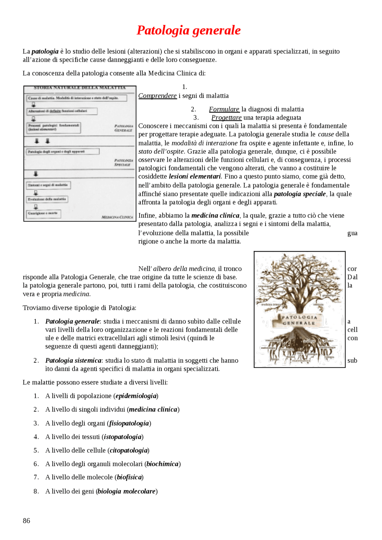 Patologia Generale Cdl Infermieristica Docsity