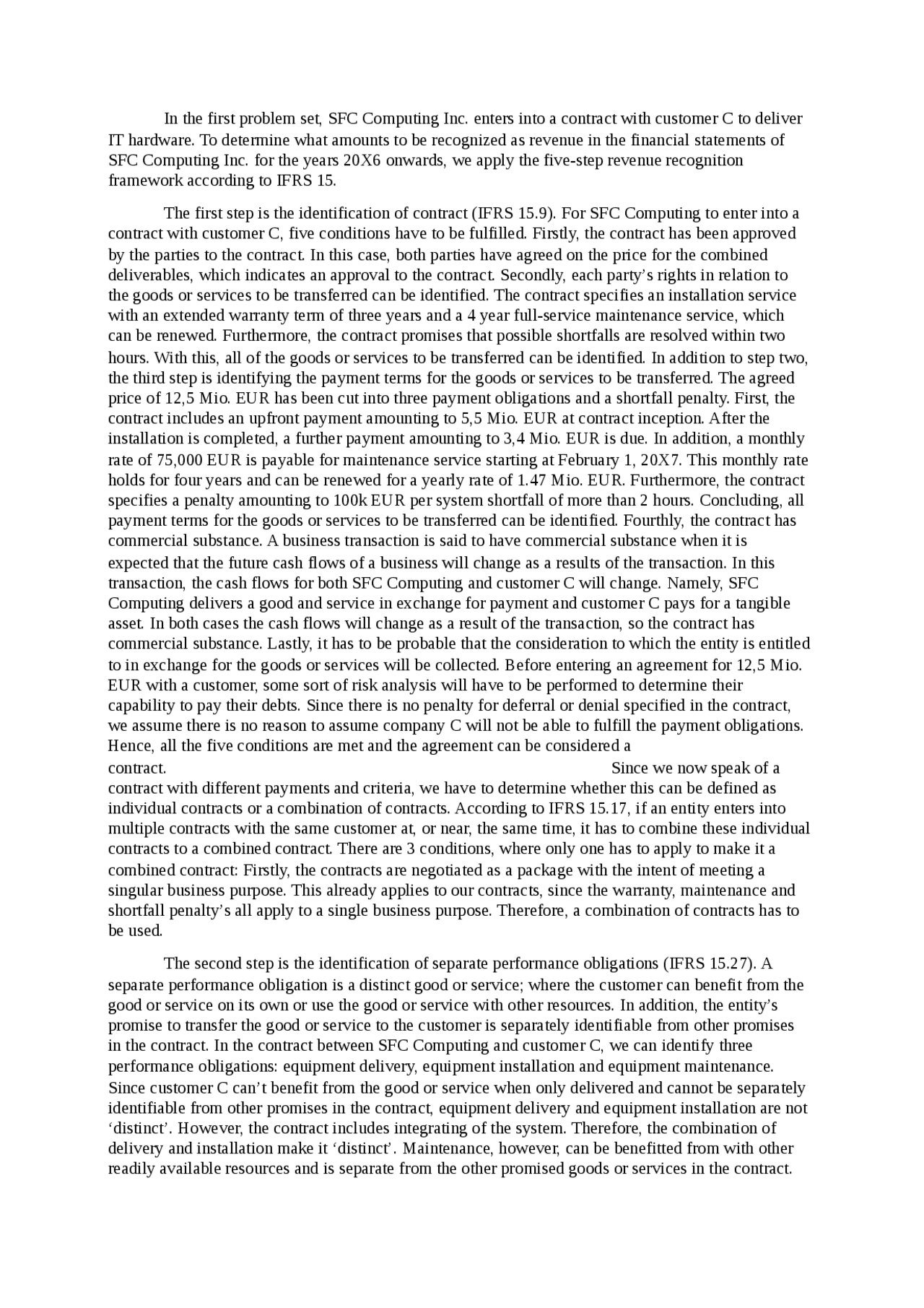 Problem Set 1 For Corporate Finance Docsity