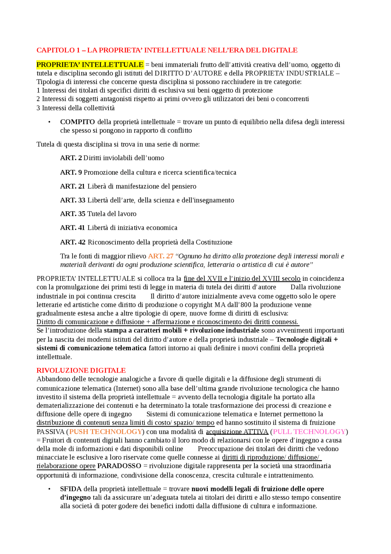 Corso Di Diritto Digitale Docsity