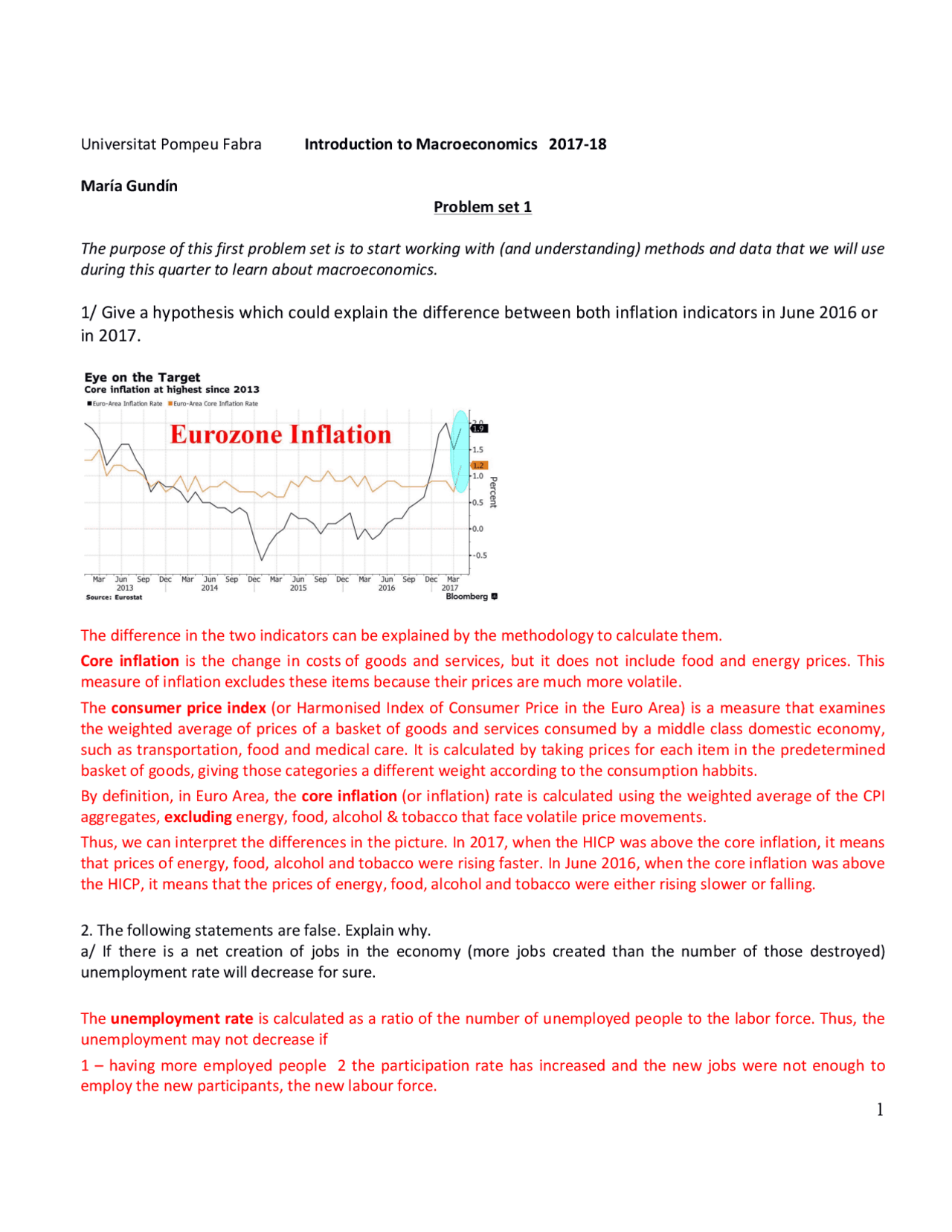 Problem Set 1 Solutions 2019 Docsity