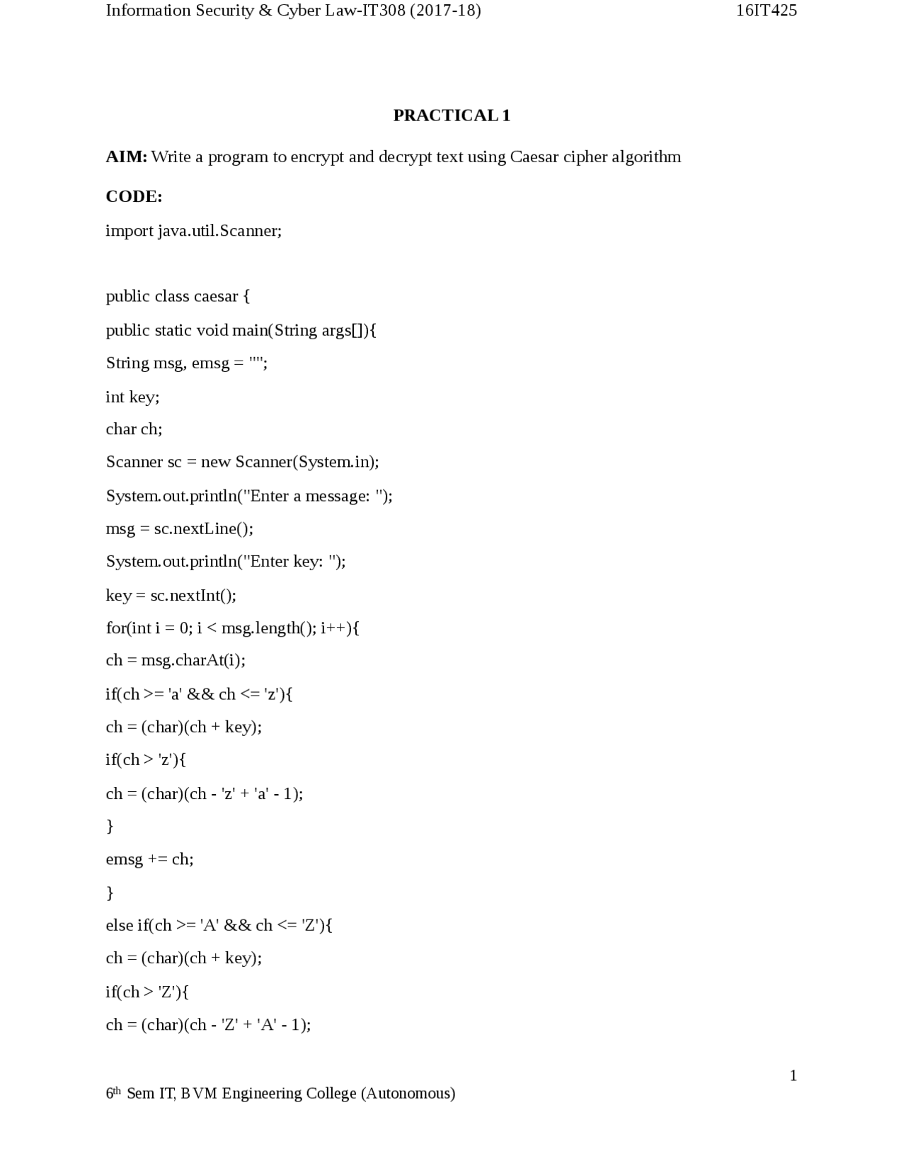 Internet Security Practical Docsity